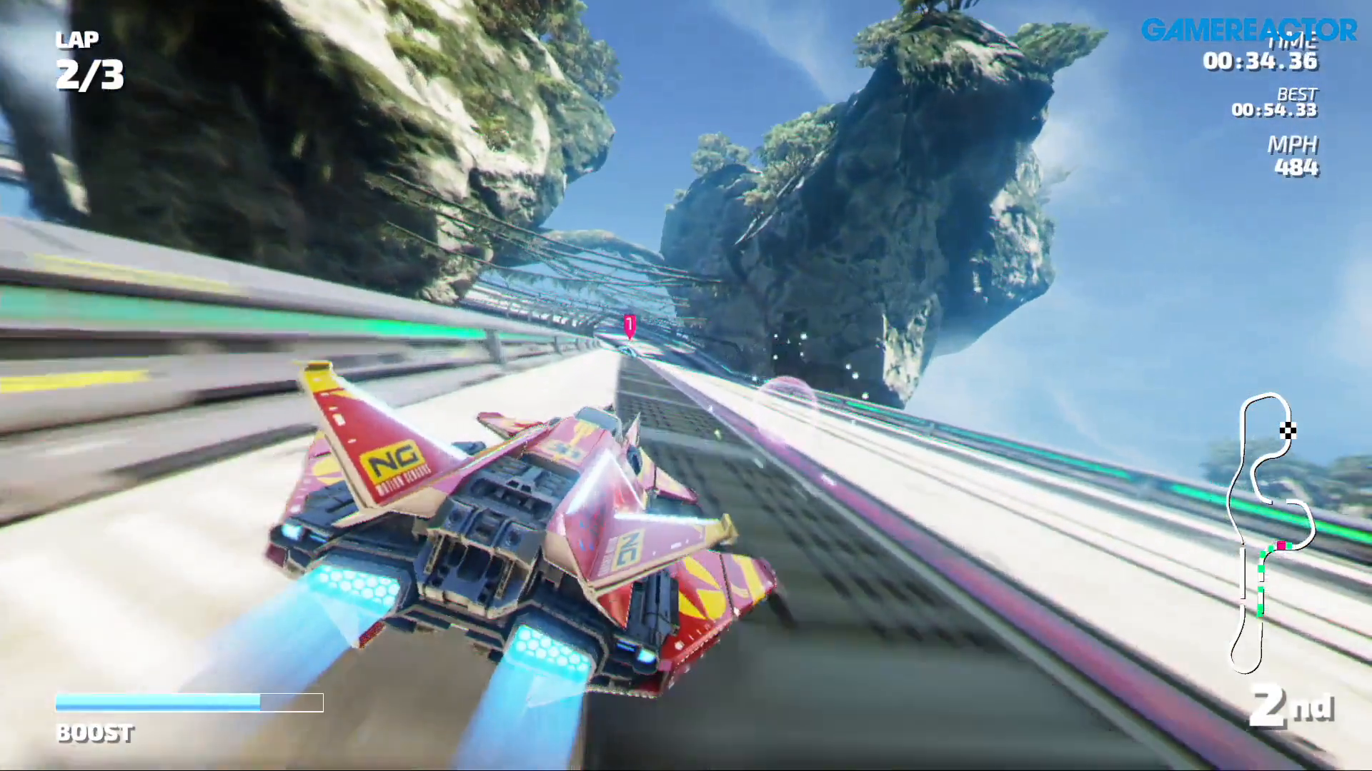 Gameplay van vier races in Fast RMX op de Nintendo Switch