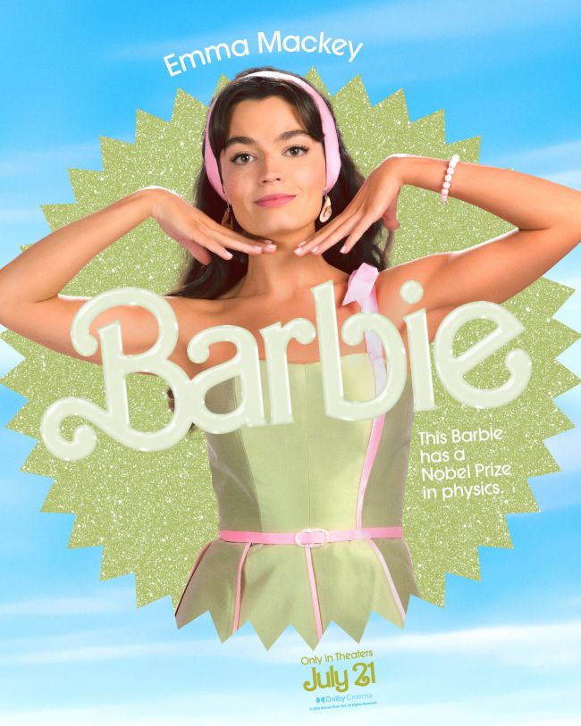 Barbie posters plagen de rol van elk personage in het verhaal